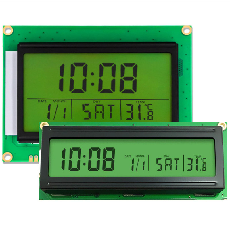 Custom HT1621 DP1621 VK1621 7 Segment COB SPI Interface Meter Stretched Bar Touch LCD Display ...