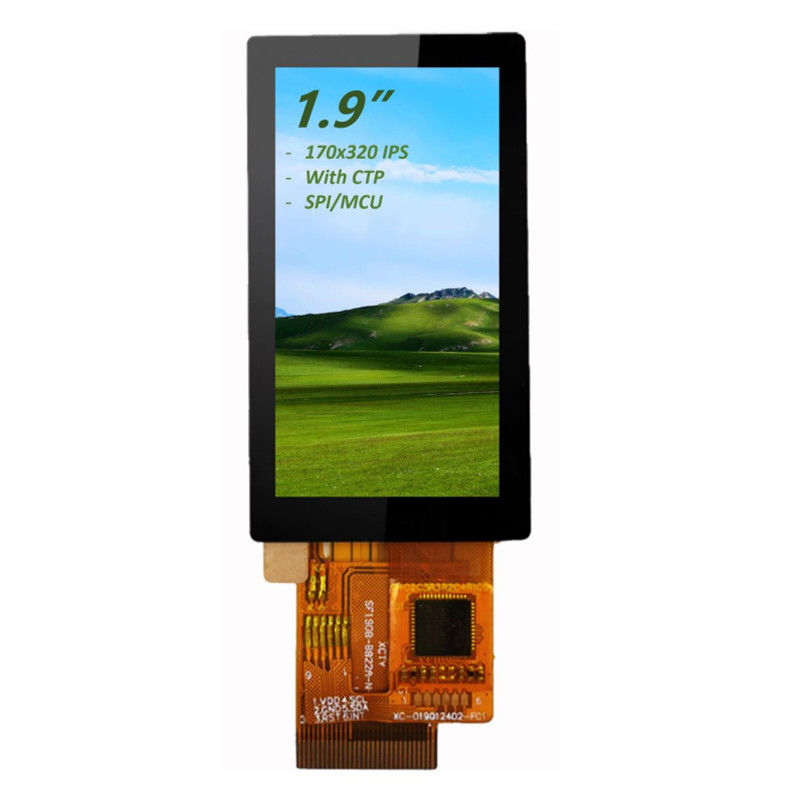 1.9" IPS TFT LCD Touch Screen 170x320 Full Viewing Angle With CTP And SPI/MCU Interface