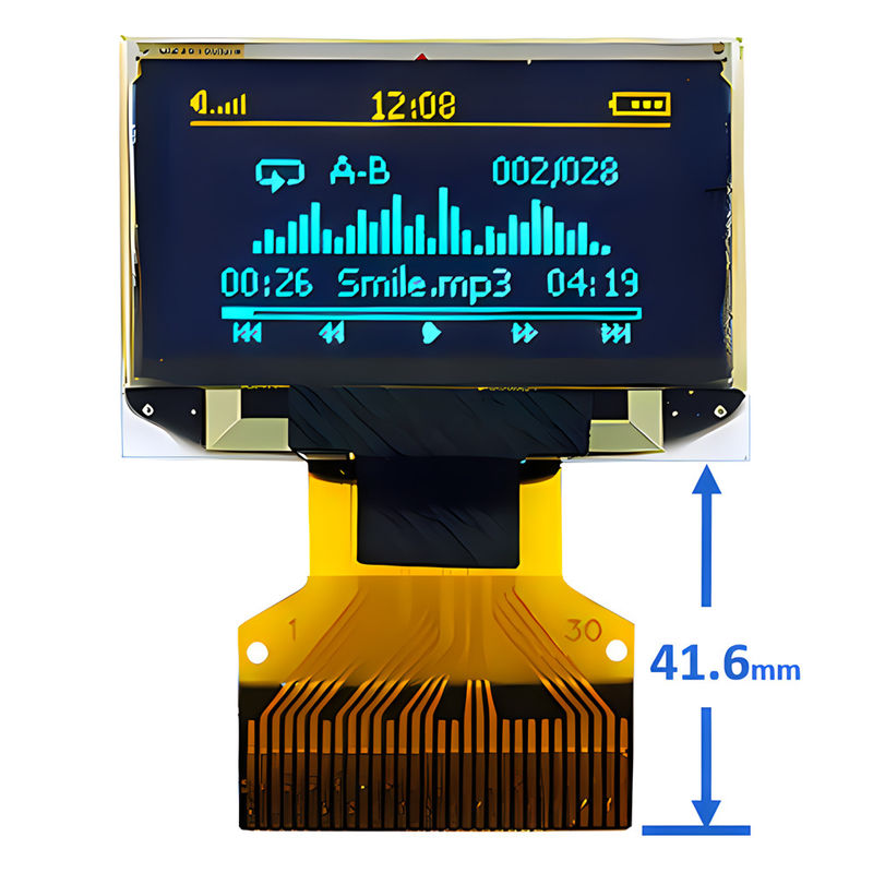 0.96 Inch 30 Pin ZIF Connector OLED Thin Display Panel 128x64 Dot ...