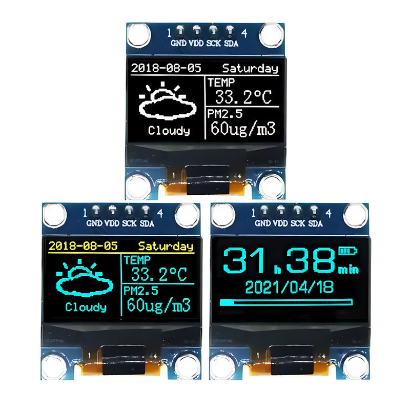 0.96 Inch OLED Display With 4pin I2C Control PCB Board White/Blue ...
