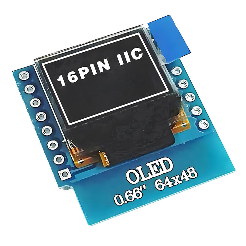 0.66 Inch IIC OLED Display 16 Pin With 64x48 Pixels, White/Blue Fonts ...
