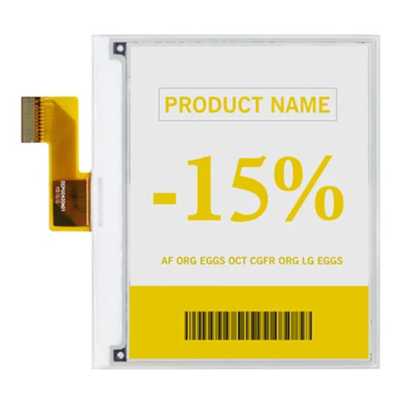 400x300 dots 4.2 Inch Static 3 colors E-Ink Screen E-Paper Label Ultra ...