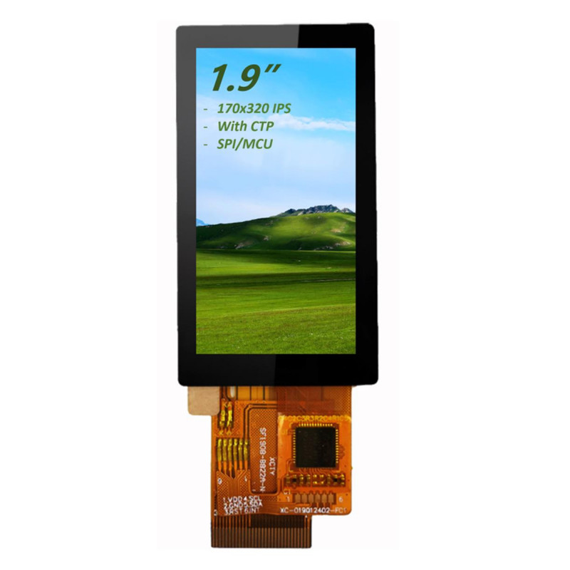 1.9" IPS TFT LCD Touch Screen 170x320 Full Viewing Angle With CTP And SPI/MCU Interface