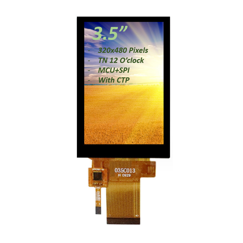 High Brightness 3.5 Inch PCAP TFT Display MCU And SPI Interface 12 O'clock