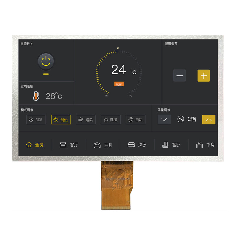 7 Inch 40 Pin LVDS TFT LCD Display CTP Optional 1024x600 Pixel Screen