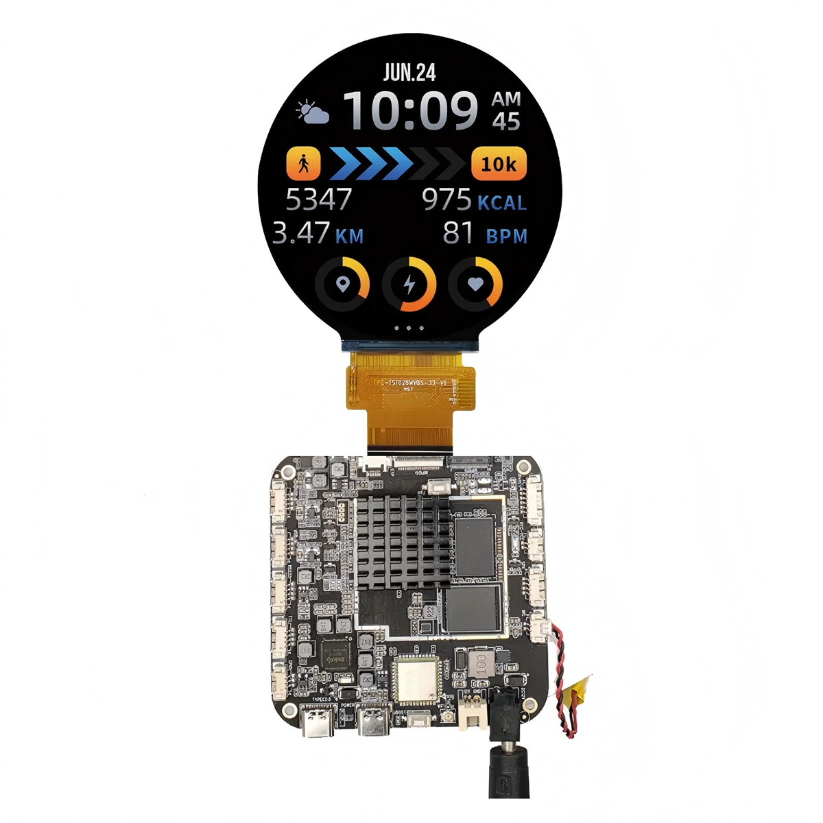 3.4-Inch Round High-Performance Android Touchscreen Display for Digital ...