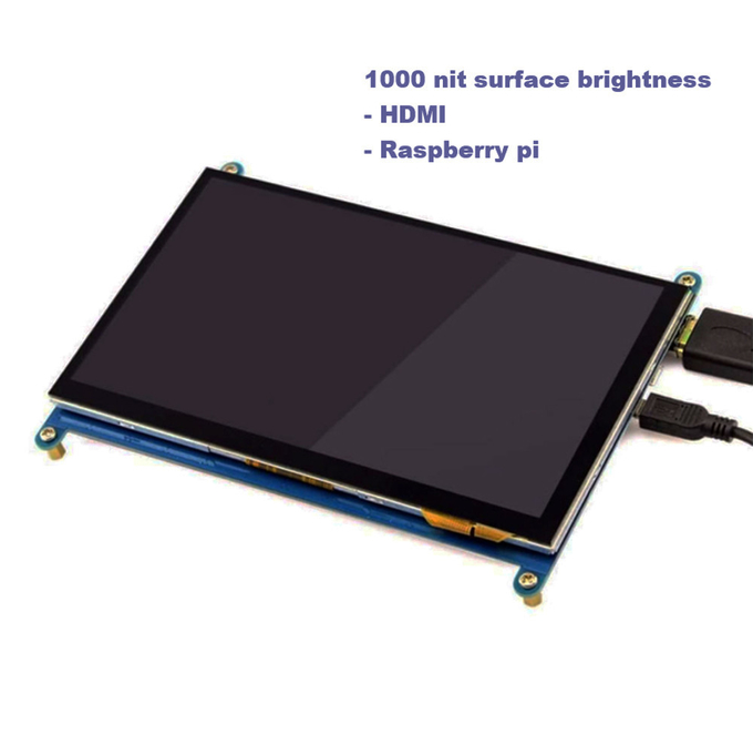Raspberry Pi4 Hdmi 7 Inch Tft Lcd Display 800x480 Dots With Capacitive Touch Panel