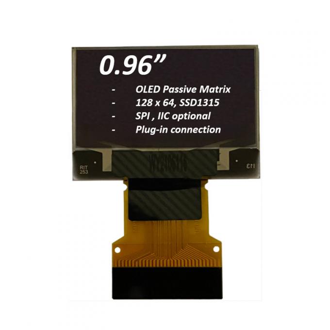 0.96 Inch OLED Display Module 128x64 Pixel SPI I2C Interface Plug-In ...