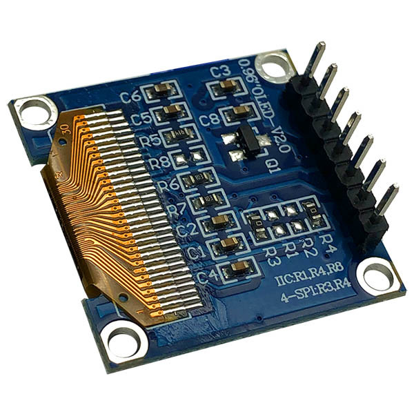 7 Pins 0.96 Inch OLED Display Module SPI 3V White PMOLED With SSD1306 ...